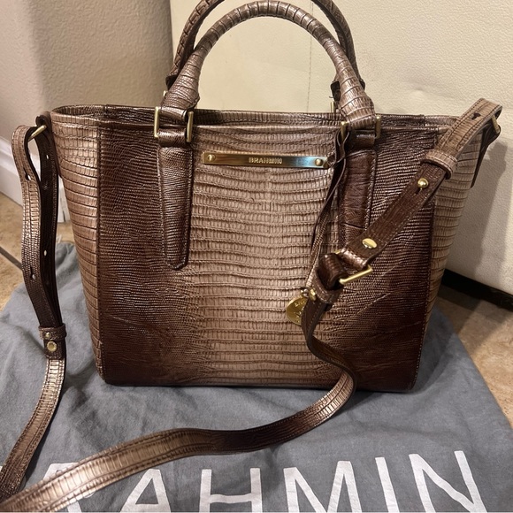 Brahmin | Bags | Brahmin Mini Arno Sable Fashion Lizard | Poshmark